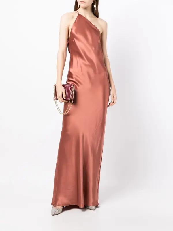 Michelle Mason Single-shoulder Maxi Dress - Orange