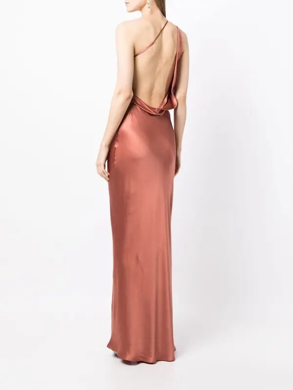 Michelle Mason Single-shoulder Maxi Dress - Orange