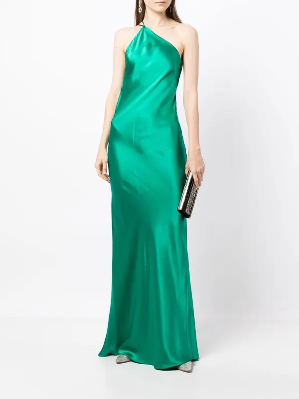 Michelle Mason Single-shoulder Maxi Dress - Green