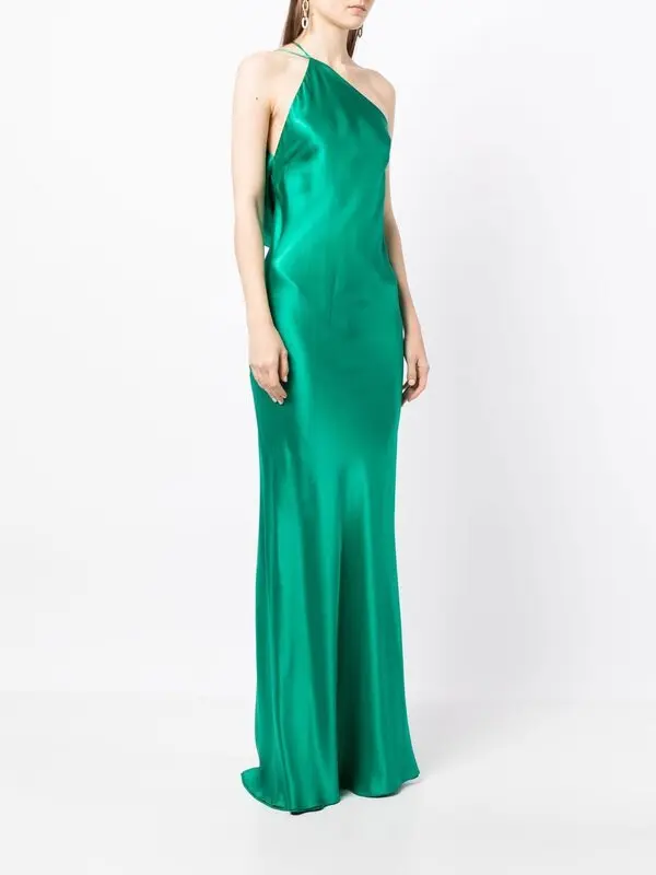 Michelle Mason Single-shoulder Maxi Dress - Green