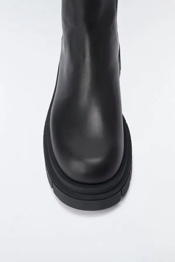 Mackage Storm-u Leather Chelsea Boots - Coffee