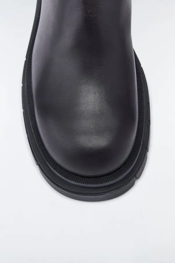 Mackage Storm-u Leather Chelsea Boots - Coffee