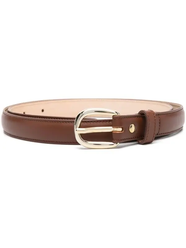 A.p.c. Gold-tone Buckle Belt - Brown