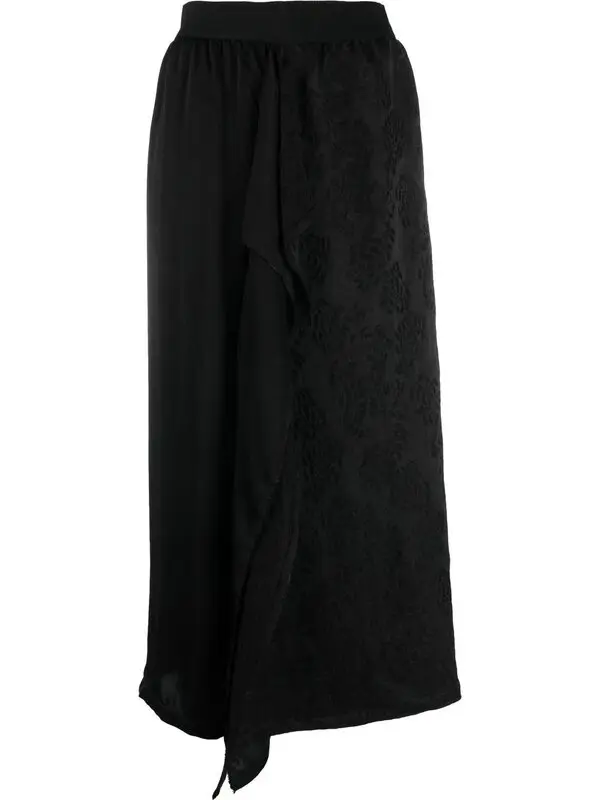 UMA WANG Jacquard Midi Skirt - Black