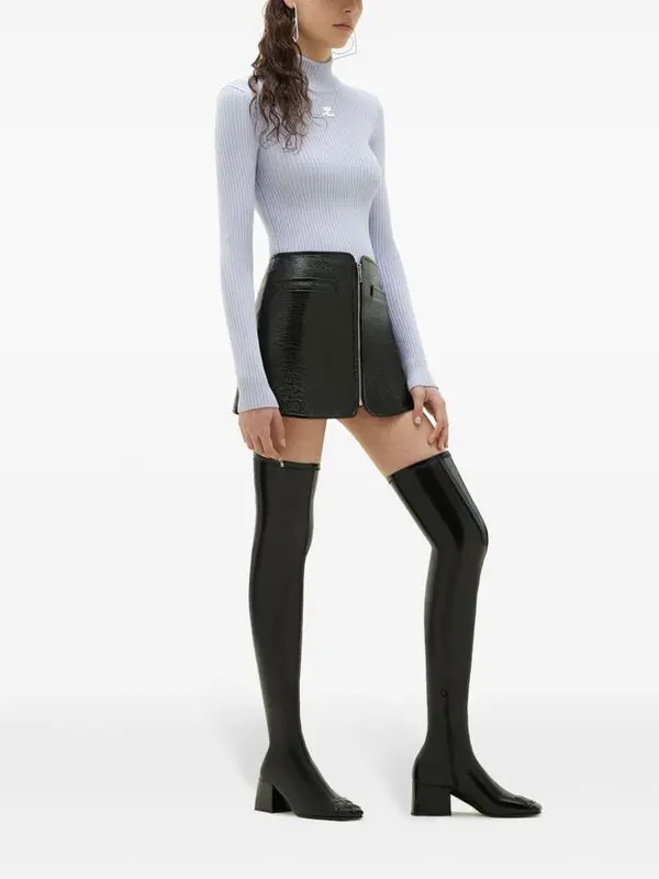 COURREGES Roll-neck Jumper - Purple