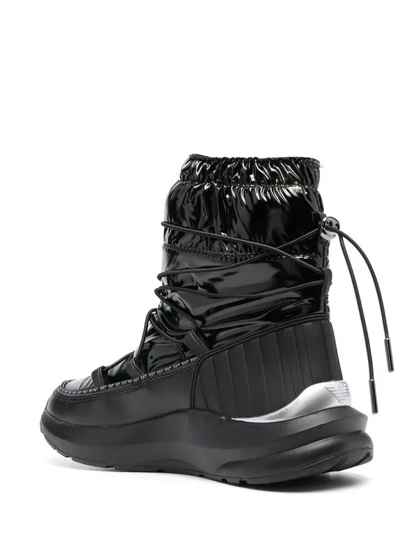 EA7 Logo-print Quilted Snow Boots - Black