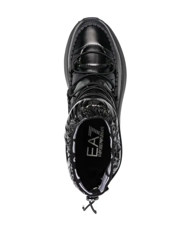 EA7 Logo-print Quilted Snow Boots - Black