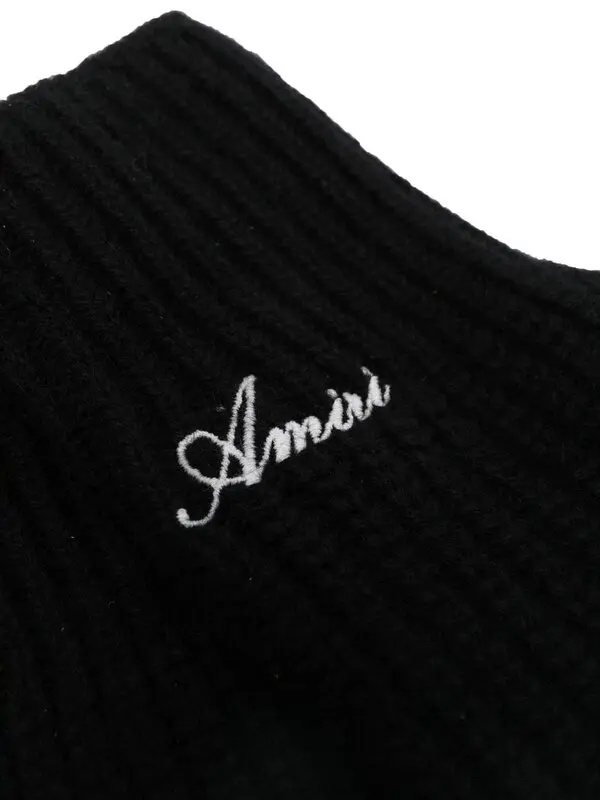Amiri Logo-embroidered Fingerless Gloves
