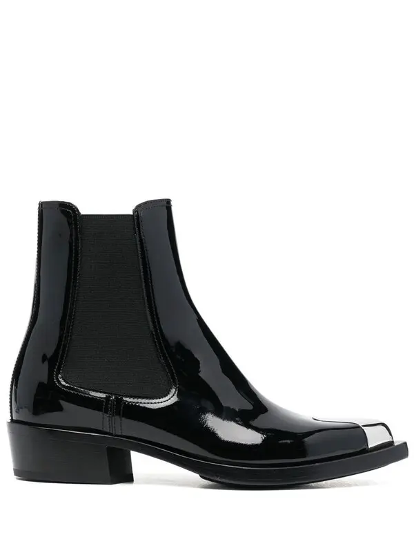 Alexander McQueen Patent Ankle Boots