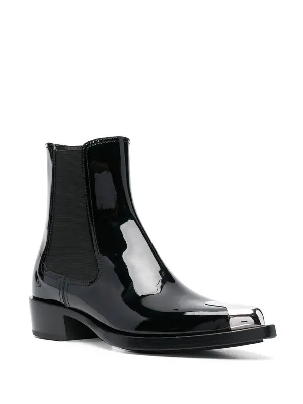 Alexander McQueen Patent Ankle Boots