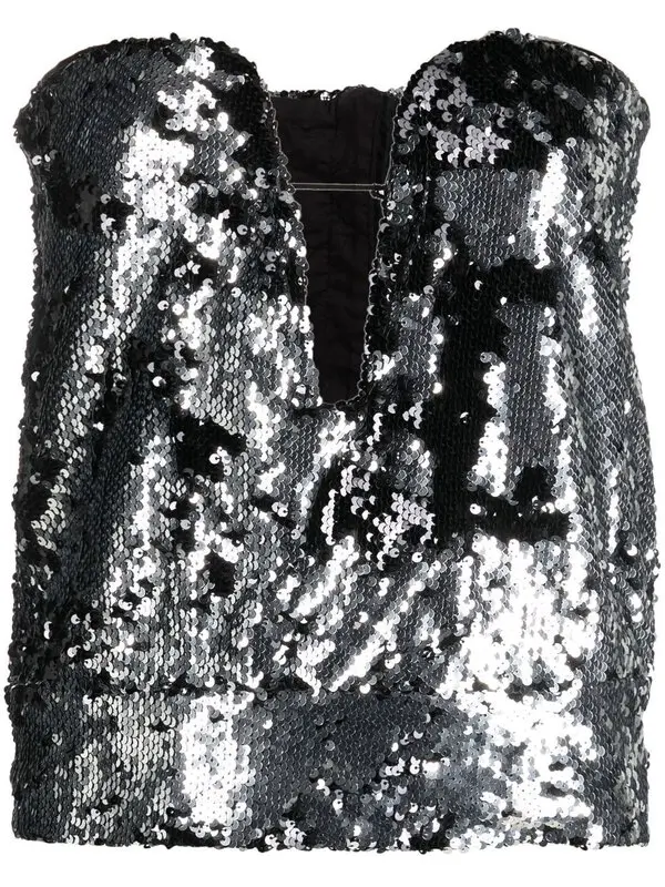 Isabel Marant Sequin-embellished Plunge Top