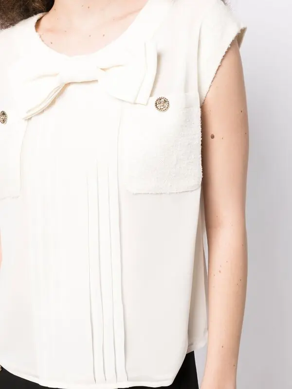 EDWARD ACHOUR PARIS Bow-detail Top - White
