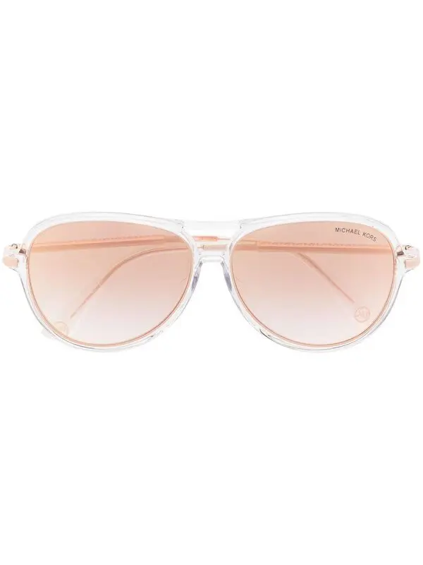 Michael Kors Breckenridge Tinted Pilot Sunglasses - White