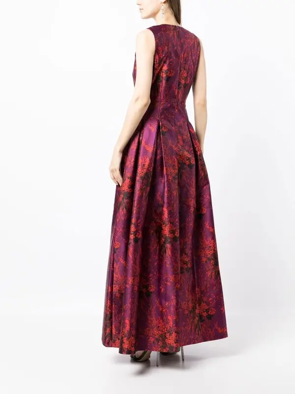 Sachin & Babi Brooke Floral-print Evening Dress - Purple