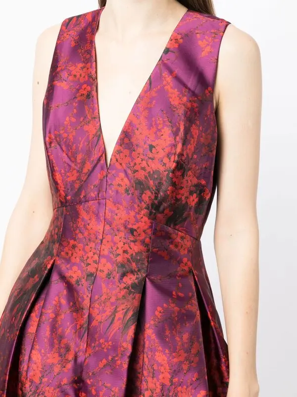 Sachin & Babi Brooke Floral-print Evening Dress - Purple