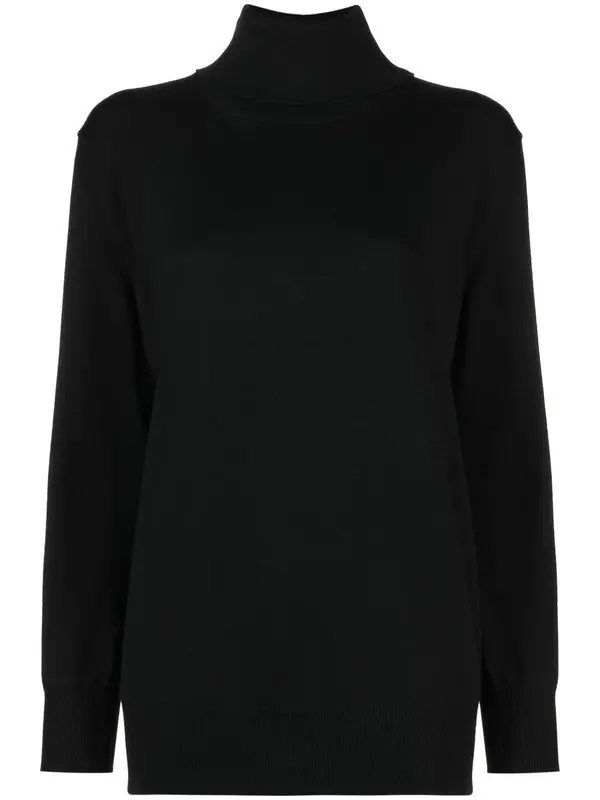 JIL SANDER Ribbed-knit Wool Jumper - Black