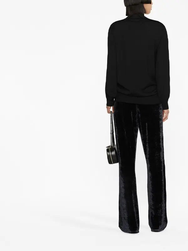 JIL SANDER Ribbed-knit Wool Jumper - Black