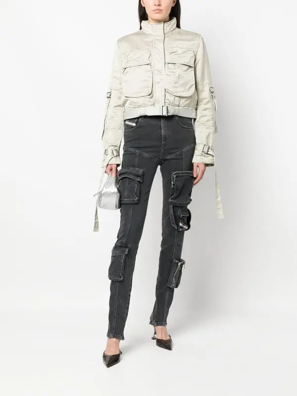 DIESEL® Buckle-strap Detail Cropped Jacket