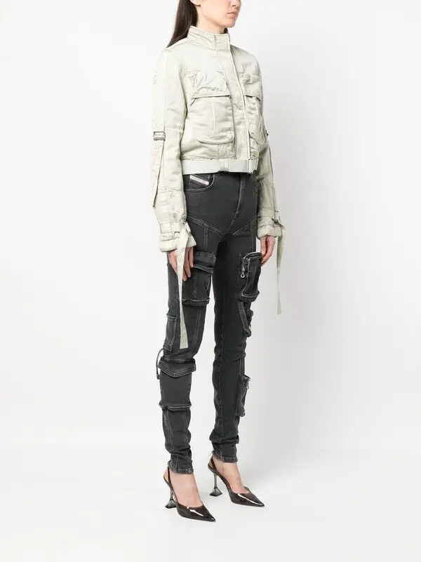 DIESEL® Buckle-strap Detail Cropped Jacket