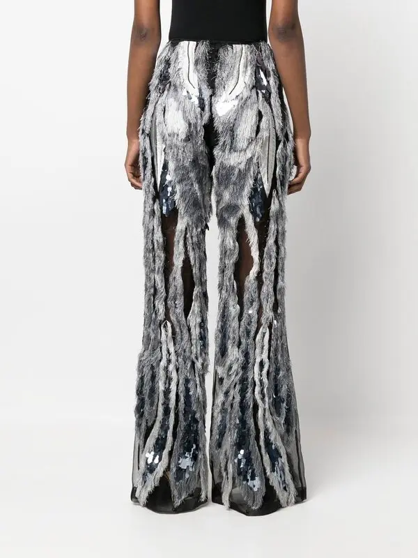 Alberta Ferretti Sequin Embellished Palazzo Pants