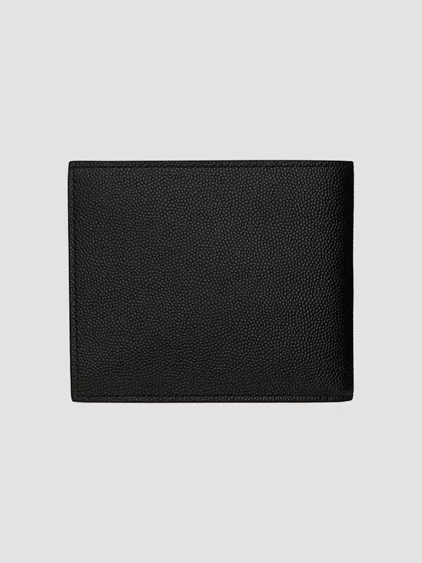 Saint Laurent East West Wallet In Grain De Poudre Embossed Leather