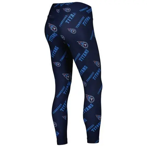 CONCEPTS SPORT Tennessee Titans Breakthrough Allover Print Lounge Leggings - Navy