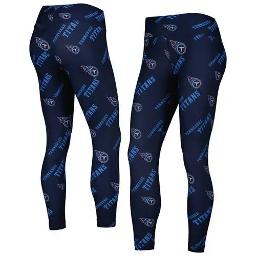 CONCEPTS SPORT Tennessee Titans Breakthrough Allover Print Lounge Leggings - Navy