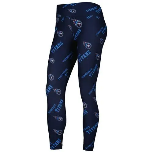 CONCEPTS SPORT Tennessee Titans Breakthrough Allover Print Lounge Leggings - Navy