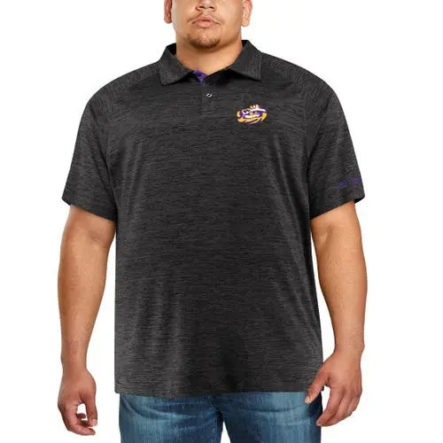 COLOSSEUM Lsu Tigers Big & Tall Down Swing Polo