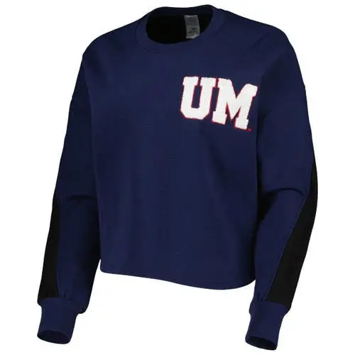 GAMEDAY COUTURE Michigan Wolverines Back To Reality Colorblock Pullover Sweatshirt