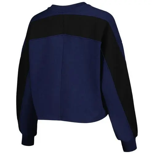 GAMEDAY COUTURE Michigan Wolverines Back To Reality Colorblock Pullover Sweatshirt