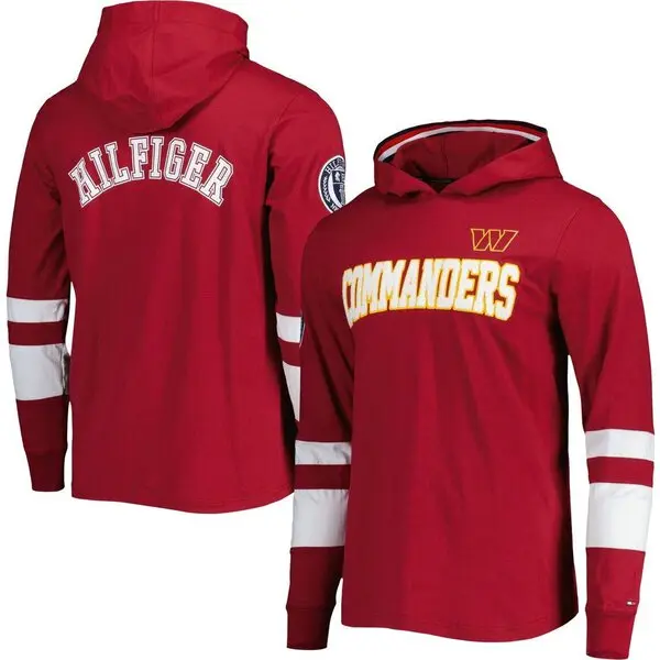 Tommy Hilfiger Washington Commanders Alex Long Sleeve Hoodie T-shirt