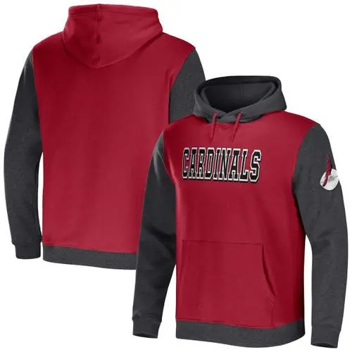 NFL X DARIUS RUCKER Collection Fanatics /charcoal Arizona S Colorblock Pullover Hoodie - Cardinal