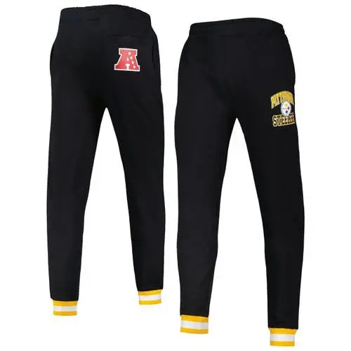STARTER Pittsburgh Steelers Blitz Fleece Jogger Pants - Black