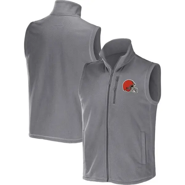 NFL X DARIUS RUCKER Collection Fanatics Cleveland Browns Polar Fleece Full-zip Vest - Gray