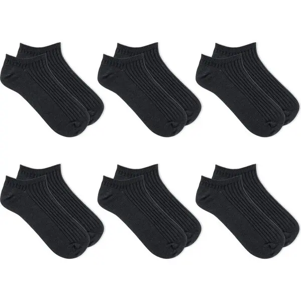 K BELL SOCKS 6-pack No-show Sock Liners - Black