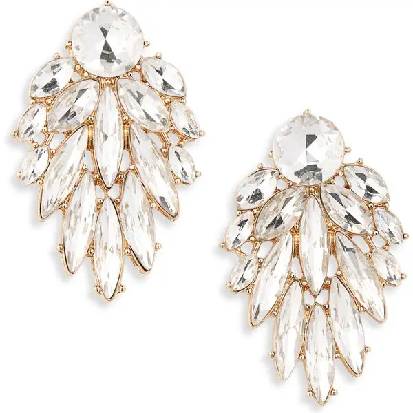 Ettika Crystal Chandelier Earrings - Gold