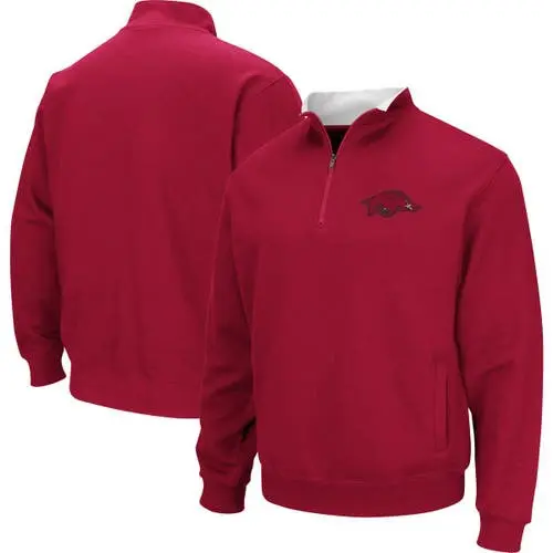 COLOSSEUM Arkansas Razorbacks Big & Tall Tortugas Logo Quarter-zip Sweatshirt - Cardinal