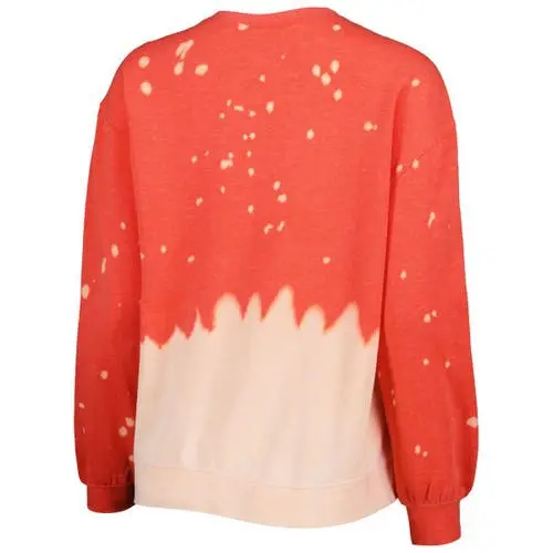 GAMEDAY COUTURE Scarlet Ohio State Buckeyes Twice As Nice Faded Dip-dye Pullover Long Sleeve Top