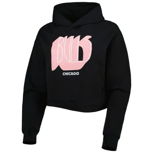 LUSSO Chicago Bulls Layla World Tour Cropped Pullover Hoodie