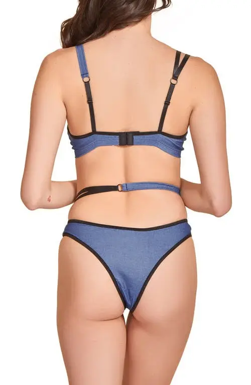 HAUTY Strappy Micro Denim Bra & Panties Set