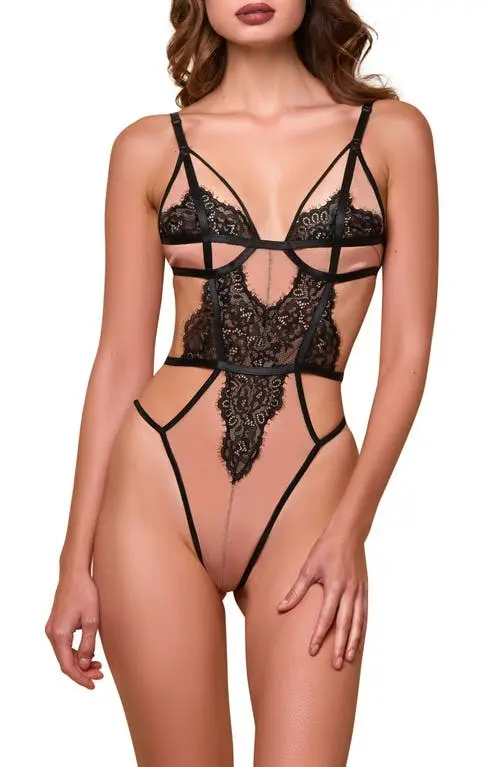 HAUTY Stappy Lace & Mesh Teddy