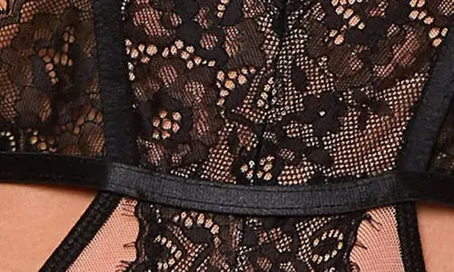 HAUTY Stappy Lace & Mesh Teddy