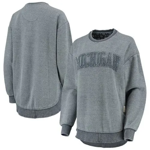PRESSBOX Michigan Wolverines Ponchoville Pullover Sweatshirt