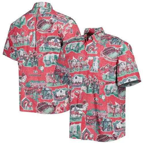 Reyn Spooner Georgia Bulldogs Scenic Button-down Shirt