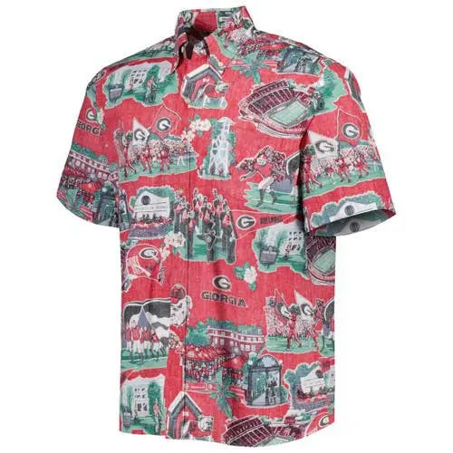 Reyn Spooner Georgia Bulldogs Scenic Button-down Shirt