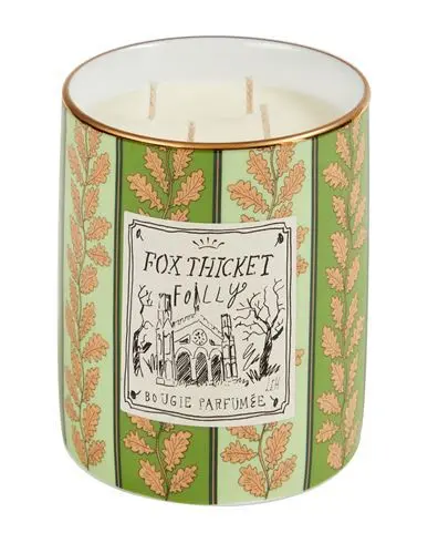 GINORI 1735 Fox Thicket Folly Scented Large Candle Gr 700 Candle Porcelain, Natural Wax - Green