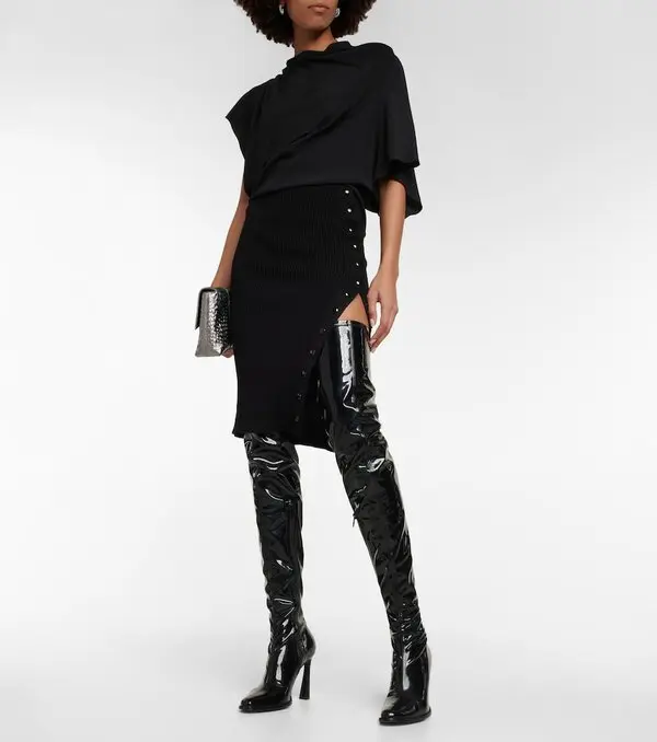 PETAR PETROV Finn Ribbed-knit Pencil Skirt