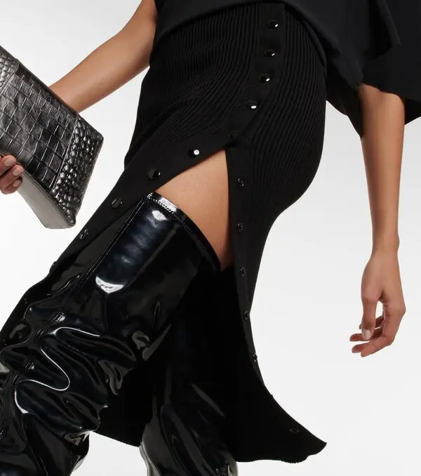 PETAR PETROV Finn Ribbed-knit Pencil Skirt