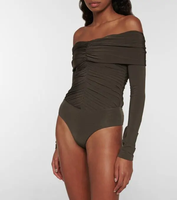 Khaite Panza Off-shoulder Bodysuit